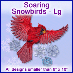 A Soaring Snowbirds Design Pack – Embroidery Library