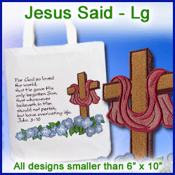 A Jesus Said Design Pack – Embroidery Library
