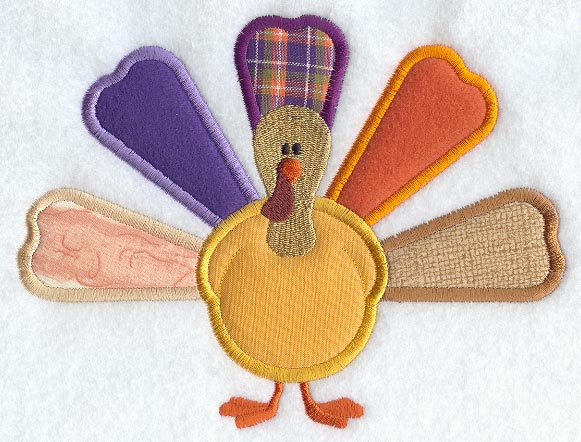 Whimsical Turkey (Applique) – Embroidery Library
