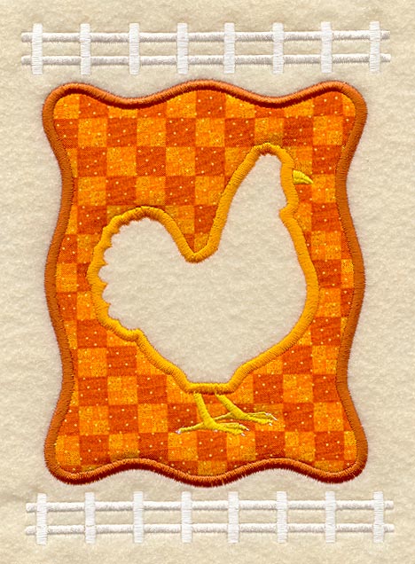 Hen Frame (Applique) – Embroidery Library