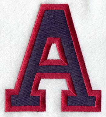 Collegiate Letter A (Applique) (5 Inch) – Embroidery Library