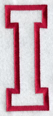 Collegiate Letter I (Applique) (5 Inch) – Embroidery Library