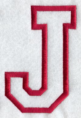 Collegiate Letter J (Applique) (5 Inch) – Embroidery Library