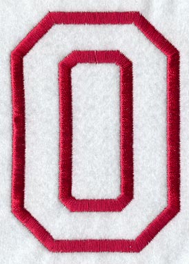 Collegiate Letter O (Applique) (5 Inch) – Embroidery Library