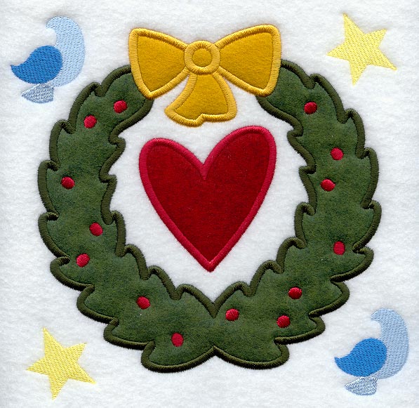 Claddagh Wreath Folk Art (Applique) – Embroidery Library