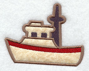 Fishing Boat (Applique) – Embroidery Library