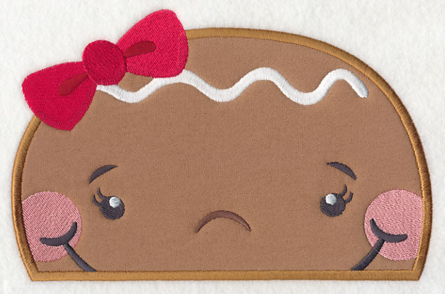 Peeking Gingerbread Girl (Applique) – Embroidery Library
