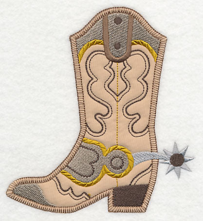 Cowboy Boot with Spurs (Heirloom Applique) – Embroidery Library