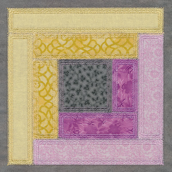 Log Cabin Quilt Block (In-the-Hoop) – Embroidery Library